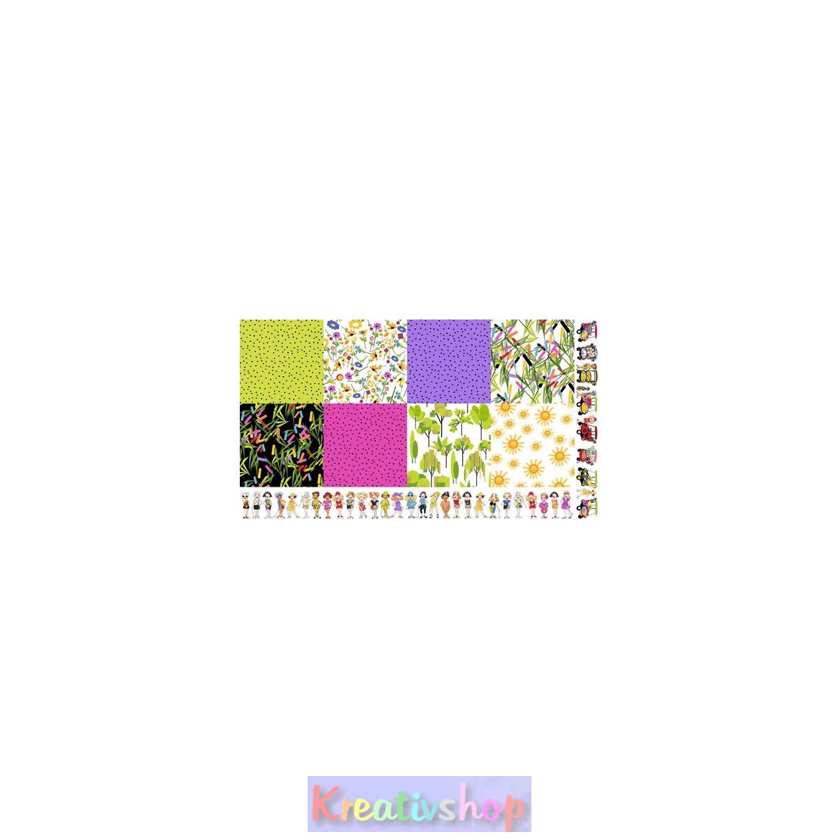 Golf Happy Patch (Panel) - kreativ stricken sticken nähen patchwork