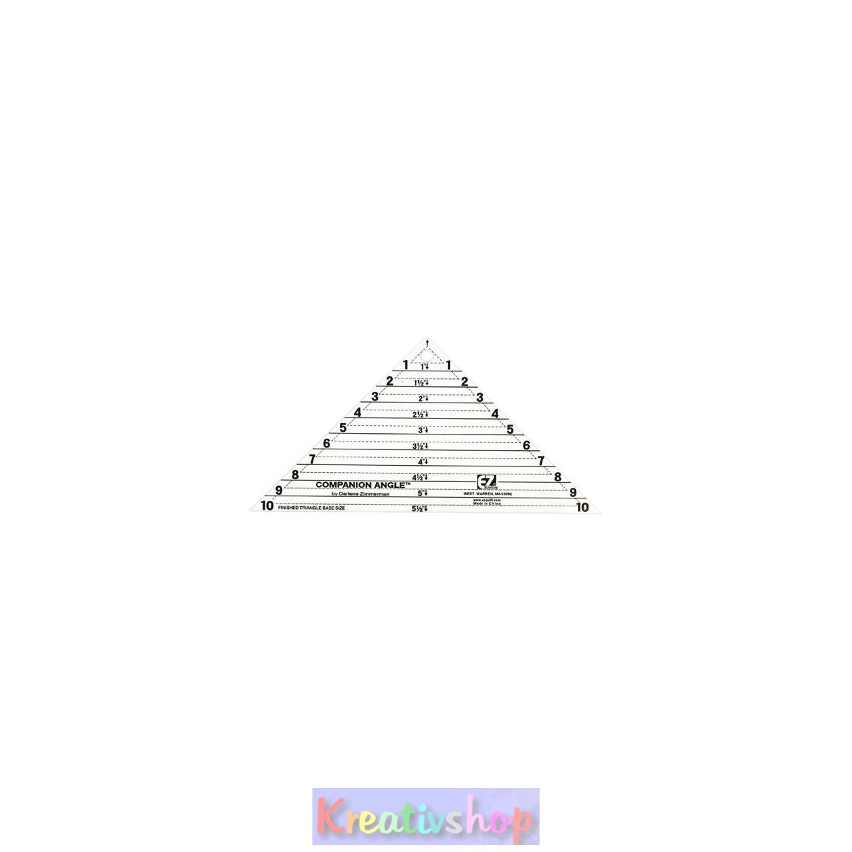 Companion Angle Triangle Ruler 10" - kreativ stricken sticken nähen p
