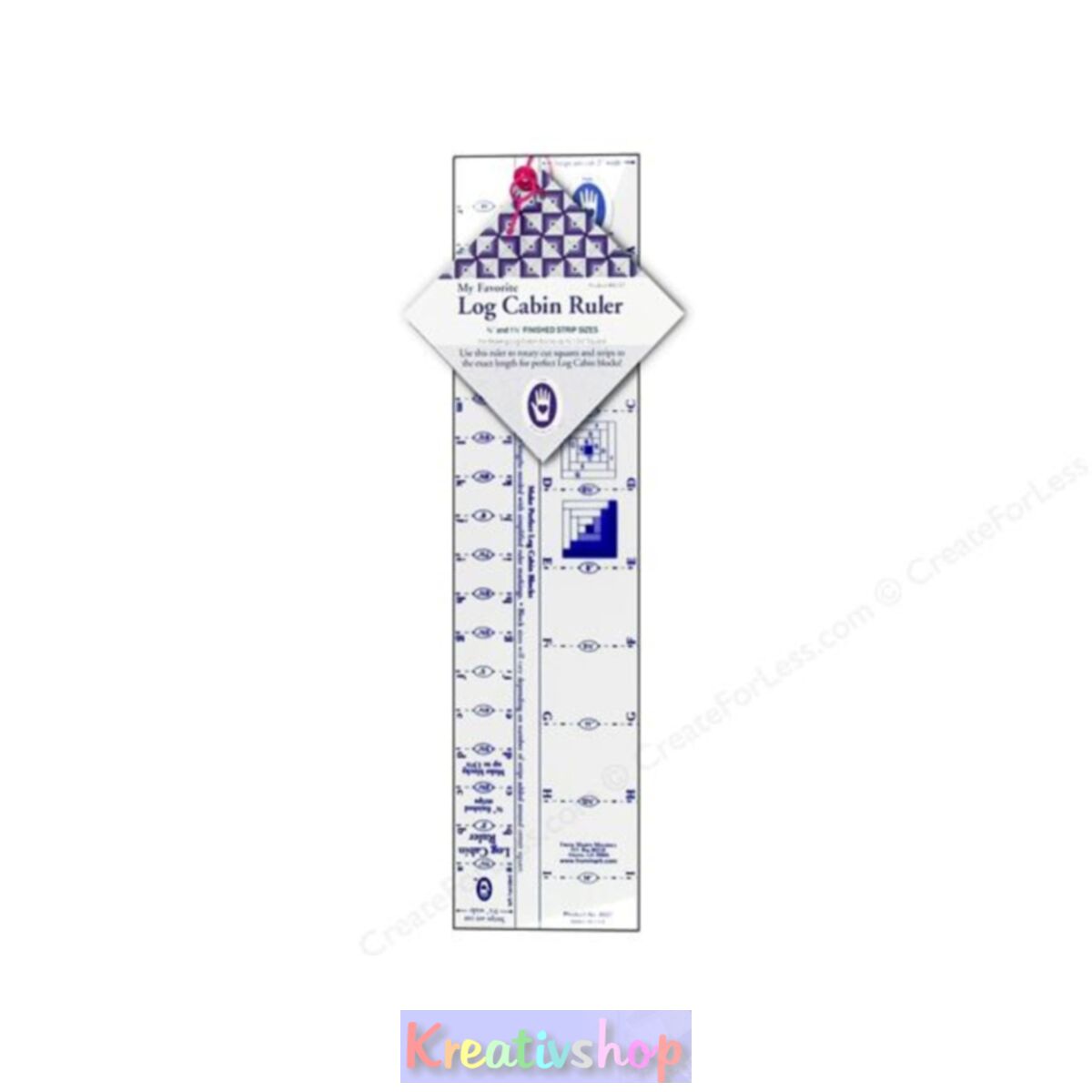 My Favourite Log Cabin Ruler - kreativ stricken sticken nähen patchwo